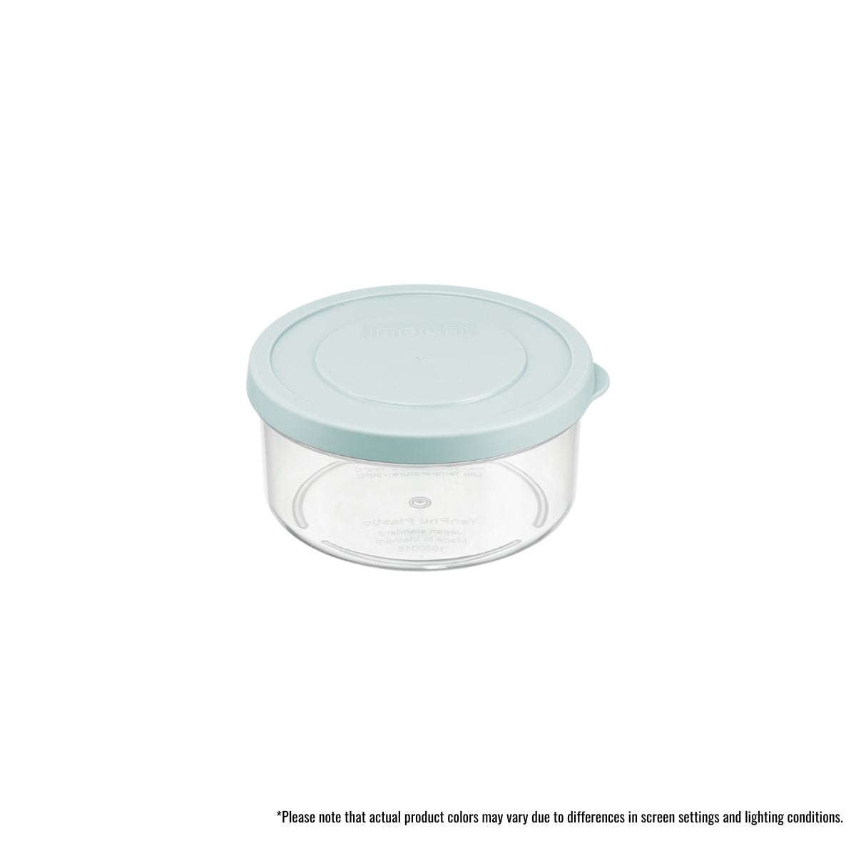 INOCHI Hokkaido Round Plastic Food Container Box 500/750 ml, Mint / Or