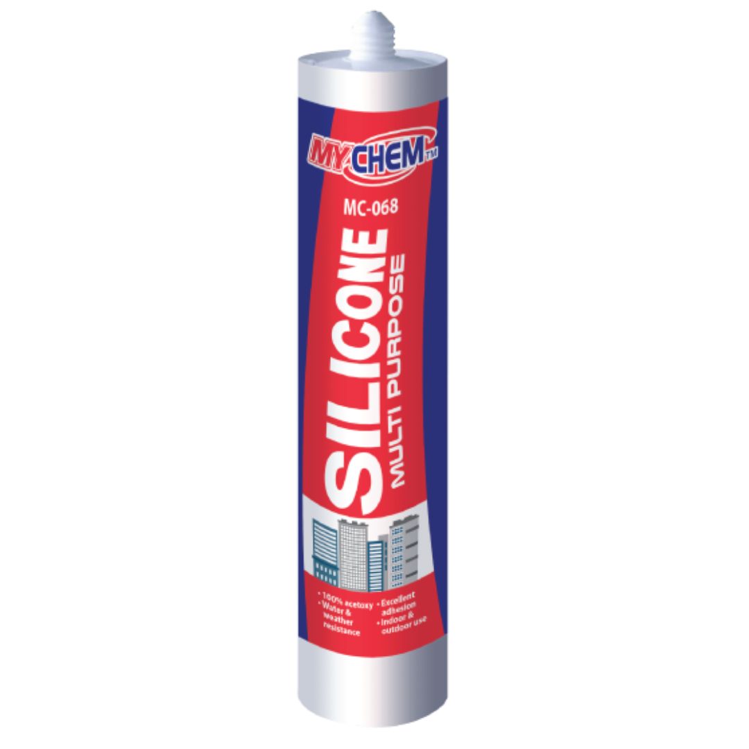 MYCHEM Silicone Sealant Multi Purpose 300g, White, Black, Clear, Grey