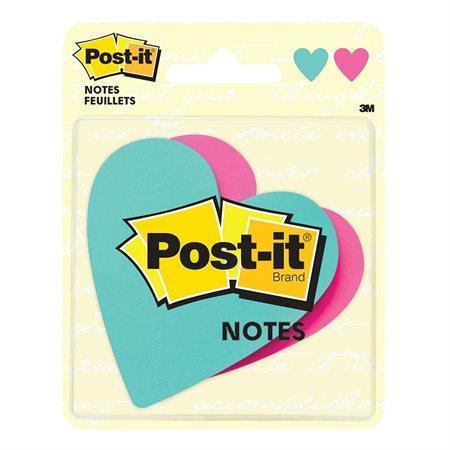 3M Post-it Super Sticky Notes Heart Shape Total 2 Pads x 75Sheets
